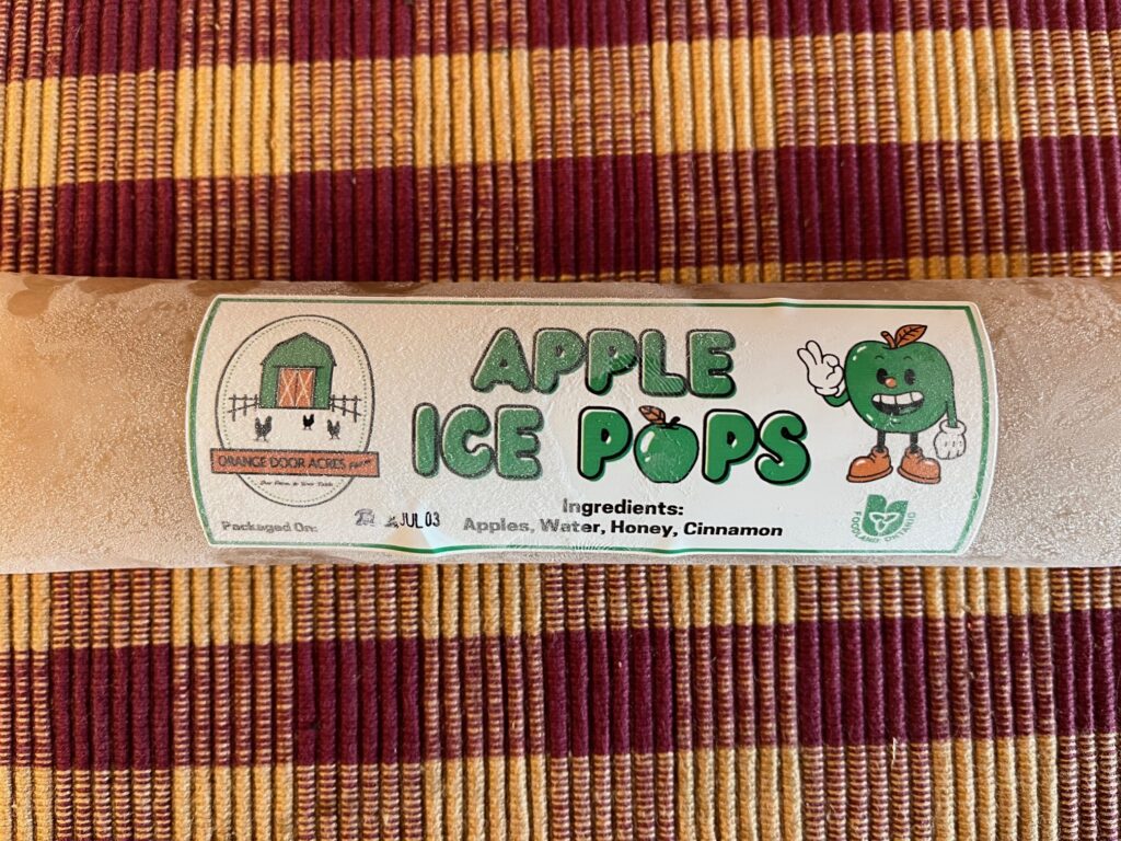 Apple Ice Pops Individual - Orange Door Acres Farm