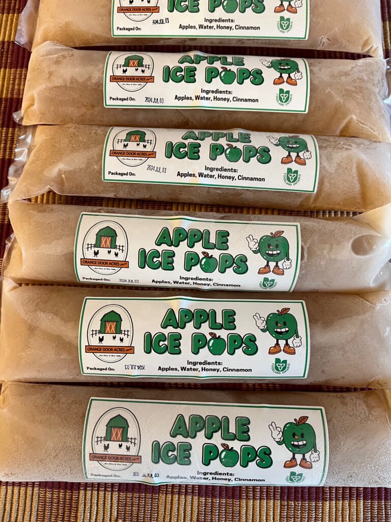 Apple Ice Pops 6 - Orange Door Acres Farm
